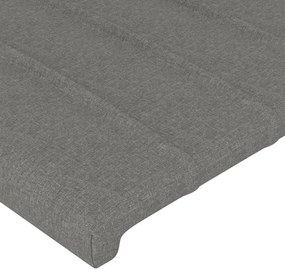 vidaXL Rám postele s čelem 100x200 cm textil [3125201] Barva: Tmavě šedá