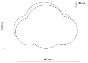Brilagi - Dětské stropní svítidlo NIMBUS MINI 2xE27/15W/230V 31x43 cm bílá