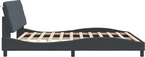 Rám postele s LED bez matrace tmavě šedý 180 x 200 cm samet 3213868
