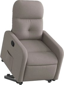 Zvedací polohovací křeslo taupe textil 3206802