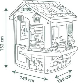 SMOBY Domek Life Mud Cooking / Dětský domek s bahenní kuchyňkou / rozš