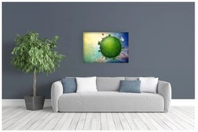 Malvis ® Obraz Zelená planeta Velikost: 90x60 cm
