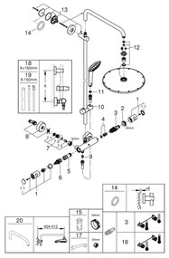 GROHE 26075GN0 - Sprchový systém EUPHORIA 310 450 mm zlatá