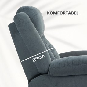 HOMCOM TV křeslo se stojánkem Elektrické polohovací křeslo s funkcí polohování, čalouněné TV křeslo s dálkovým ovládáním, závěsným systémem a boční k…