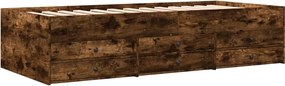 Válenda se zásuvkami bez matrace kouřový dub 90 x 200 cm 3280878