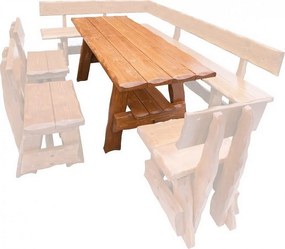 Casarredo - Komfort nábytek Zahradní stůl OM-266 masiv, výběr barev | barva: smrk-moření-ořech-lak