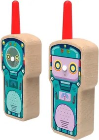 2KIDS TOYS Dřevěná dětská vysílačka Robot / Sada 2 ks / Dosah 5 km / 3