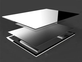 Zrcadlový infrapanel MIRROR 320W | Výhřevnost 6 m2 | 60x60 cm | WiFi termostat | Dálkový ovladač | Zrcadlo na šířku