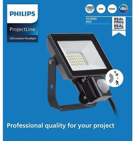 Philips - LED Venkovní reflektor se senzorem PROJECTLINE LED/20W/230V IP65 4000K