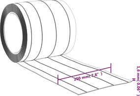Závěs do dveří průhledný 200 mm x 1,6 mm 25 m PVC 153861
