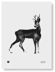 Plakát Deer velký 50x70 cm Teemu Järvi Illustrations