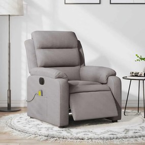 Elektrické masážní polohovací křeslo taupe textil 3204976