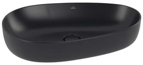 Villeroy & Boch Antao - Umyvadlo na desku, 40x65 cm, CeramicPlus, Pure Black 4A7465R7