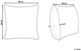 Polštář z mikrovlákna s vysokým profilem 80 x 80 cm PELISTER Beliani