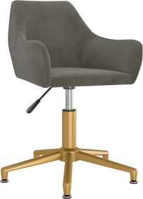 vidaXL Otočné jídelní židle 2 ks samet [331041] Barva: Tmavě šedá