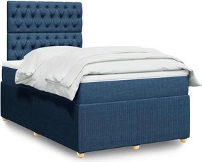 Box spring postel s matrací modrá 120x200 cm textil 3294336