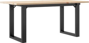 Konferenční stolek s O rámem 100x50x45 cm borové dřevo a ocel 3282666
