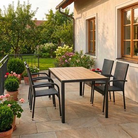 Vikio Zahradní ratanový set 150x90 pro 4 osoby DT255-P přirodní