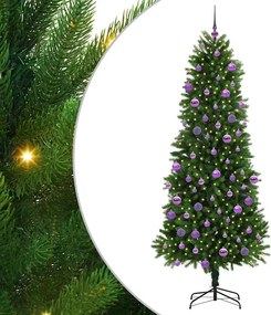 Vánoční stromeček s 300 LED diodami s stojanem Zelená 240 cm PE 3396355