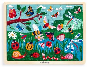 Mudpuppy Dřevěné puzzle Život na zahradě 100 dílků