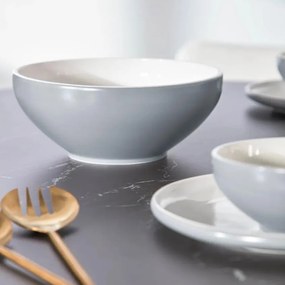 Šedá porcelánová miska Kave Home Sadashi 24,3 cm