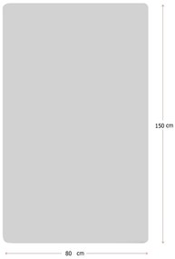 Dětský koberec Mapa zvířecího světa 80x150 cm modrý