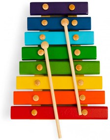 Dřevěný xylofon pro děti EcoToys barevný
