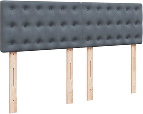 Box spring postel s matrací tmavě šedá 140x200 cm samet 3287771