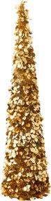 Veliký zlatý lesklý vánoční strom Sparkling L – 24*24*132 cm