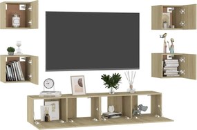 6dílný set TV skříněk dub sonoma kompozitní dřevo 3078977