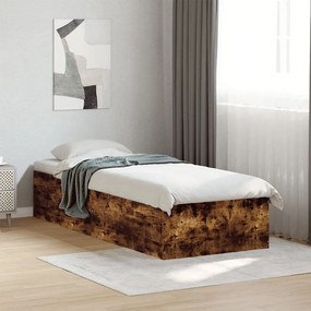 Rám postele kouřový dub 100 x 200 cm kompozitní dřevo 3281053