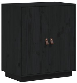 vidaXL Příborník černý 65,5 x 40 x 75 cm masivní borové dřevo