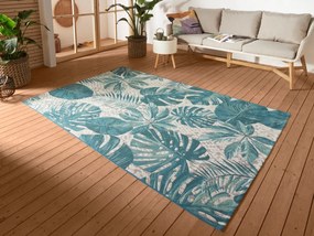 Hanse Home Collection koberce Kusový koberec Flair 105618 Tropical Leaves Turqouise – na ven i na doma - 200x285 cm