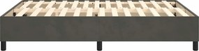 Rám postele s boxspringem tmavě šedá 140 x 200 cm samet 3121121