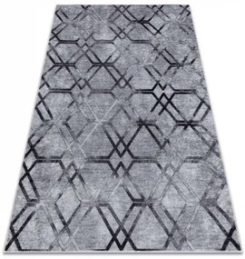 Dywany Luszczow Dětský kusový koberec MIRO 51805.803 pratelný  Geometrická, laťková mříž protiskluz, šedá Rozměr koberce: 80 x 150 cm