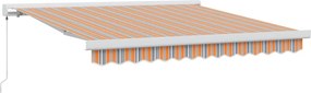Stahovací markýza Vícebarevný 350 x 250 cm Plátno a hliník 3330297