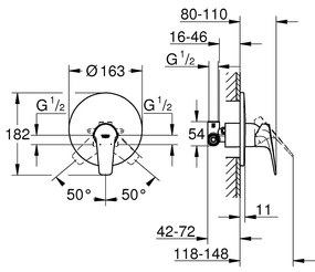 GROHE Start Flow - Páková sprchová baterie, chrom 29116000