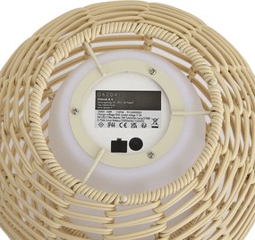 Venkovní stolní lampa béžová 25 cm vč. LED dobíjecí s USB-C IP44 - Oli