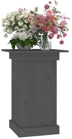 Stojan na květiny šedý 40 x 40 x 60 cm masivní borové dřevo,  823631