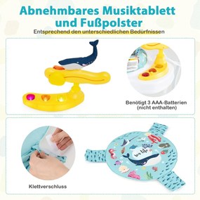 Costway Baby Sky Jumperoo s nastavitelnou výškou, hračkami a hudebním boxem