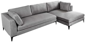 Designová rohová sedačka Sashanique 313 cm šedý samet - pravá