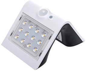Exteriérové ​​solární nástěnné LED svítidlo Butterfly, 1x LED 1,5w, bílá, pohybový senzor