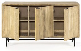 Nízká komoda z mangového dřeva v přírodní barvě 150x85 cm Mundra – Marckeric