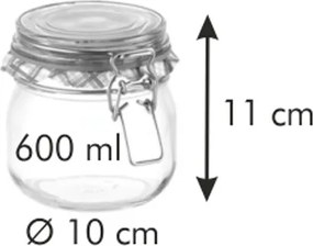 TESCOMA Zavařovací sklenice s klipem DELLA CASA 600 ml