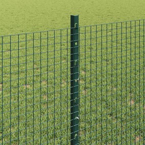 Svařovaná drátěná plotovina s tyčkami 10 x 0,8 m Zelená 3336441