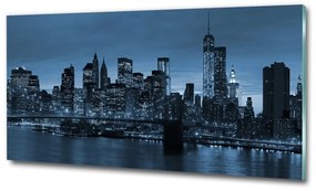 Wallmuralia Foto obraz fotografie na skle New York noc 100x50