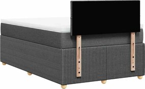 Box spring postel s matrací tmavě šedá 120x190 cm textil 3287396