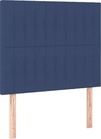 Box spring postel s matrací modrá 80x200 cm textil 3137275