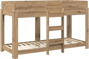 Patrová postel pro děti Artisanový dub 75 x 190 cm 3410546