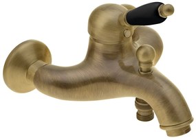 Sapho, KIRKÉ BLACK nástěnná vanová baterie, černá páčka, bronz, KI10NB